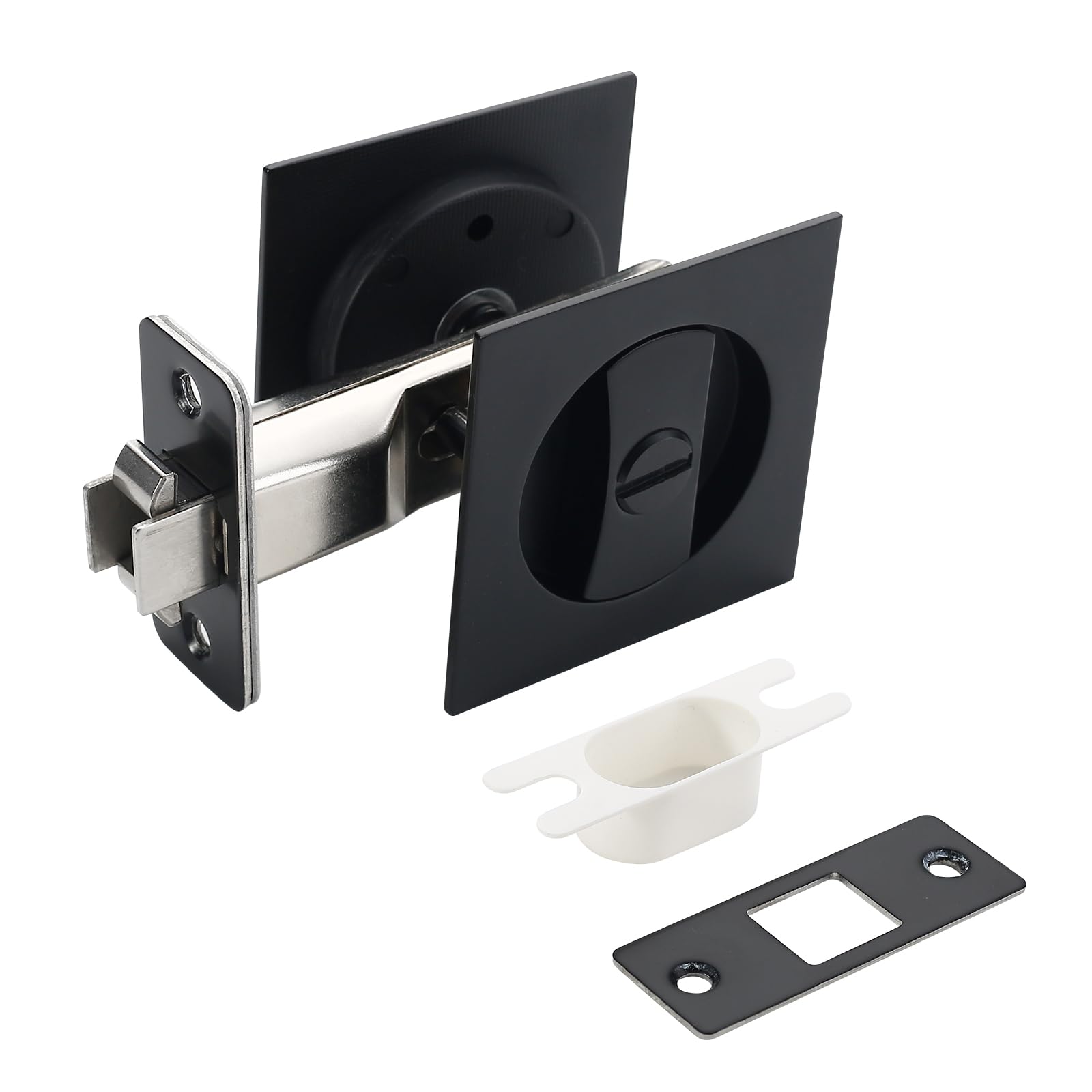Snapklik.com : Sliding Pocket Door Lock, Matte Black Pocket Door ...