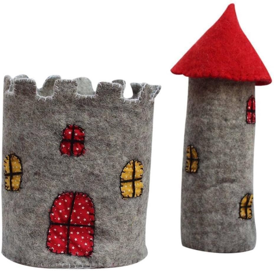 Amazon.com: Large Felt Castle with Red Roof - Global Groove : Toys & Games