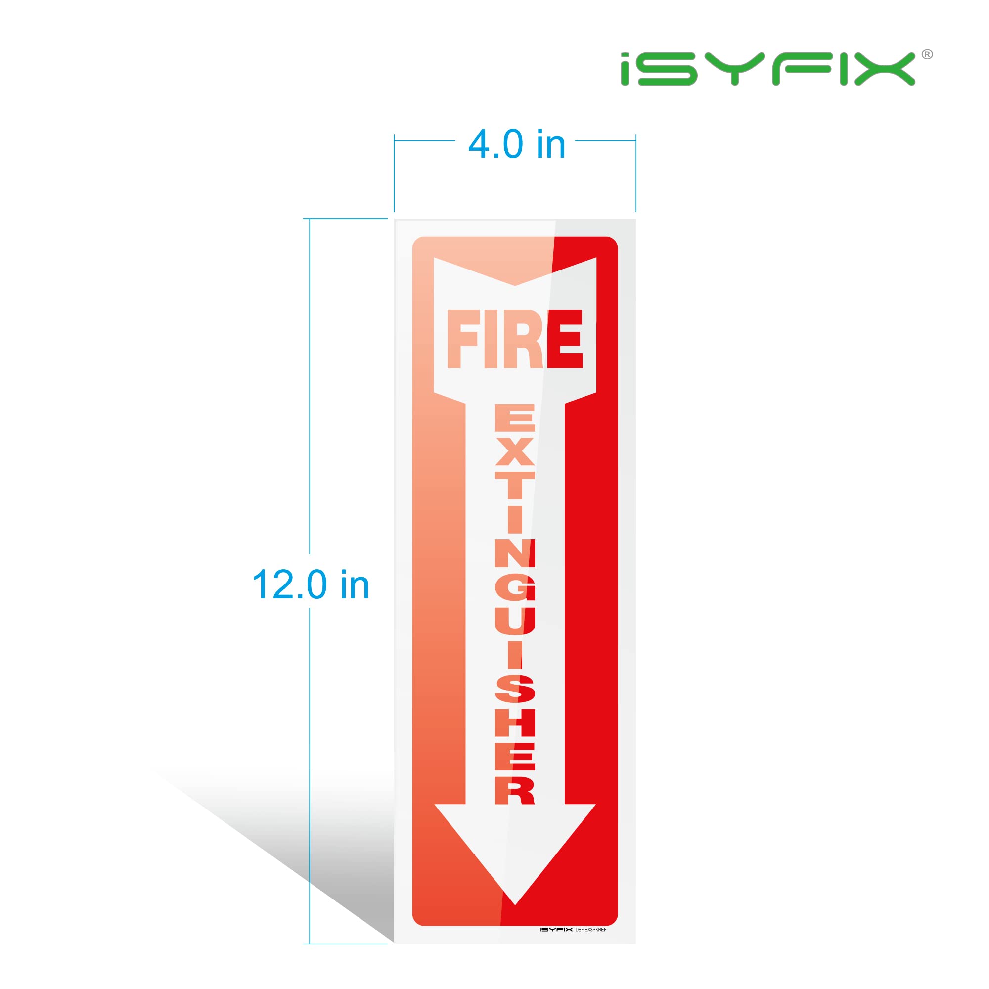 Snapklik.com : iSYFIX Fire Extinguisher Reflective Sticker Sign 3 Pack ...