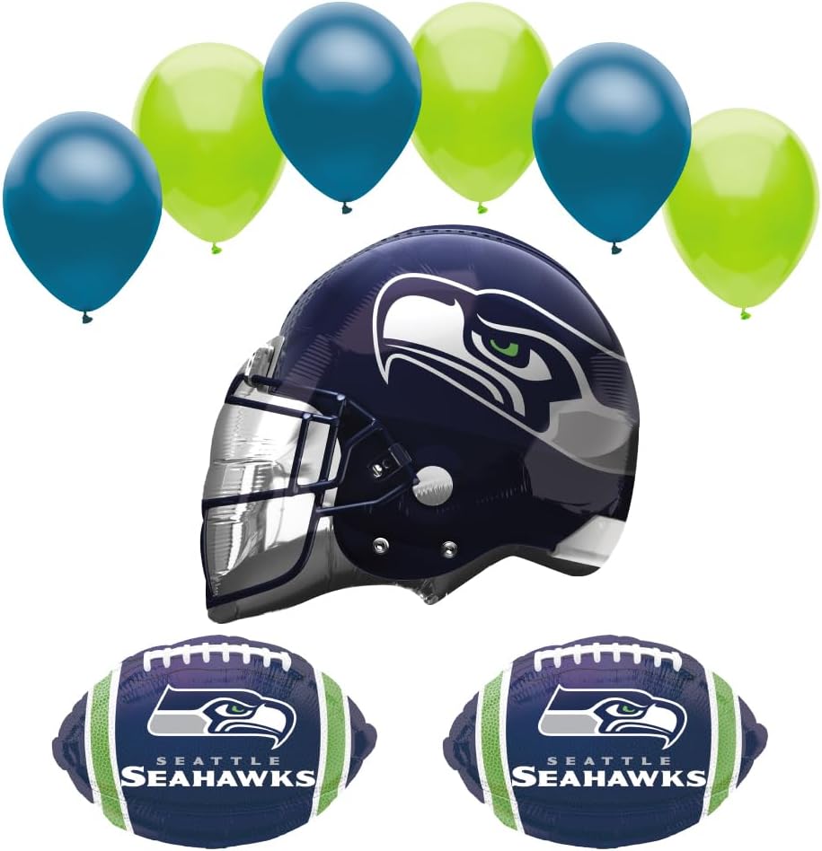 Amazon.com: SEATTLE - TEAM FOOTBALL SEAHAWKS 60 PARTY BALLOON KIT ...