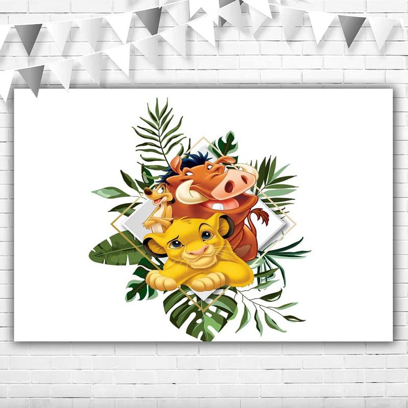 Oh Baby Lion King Backdrop Baby Shower 5x3ft Simba Baby Shower ...