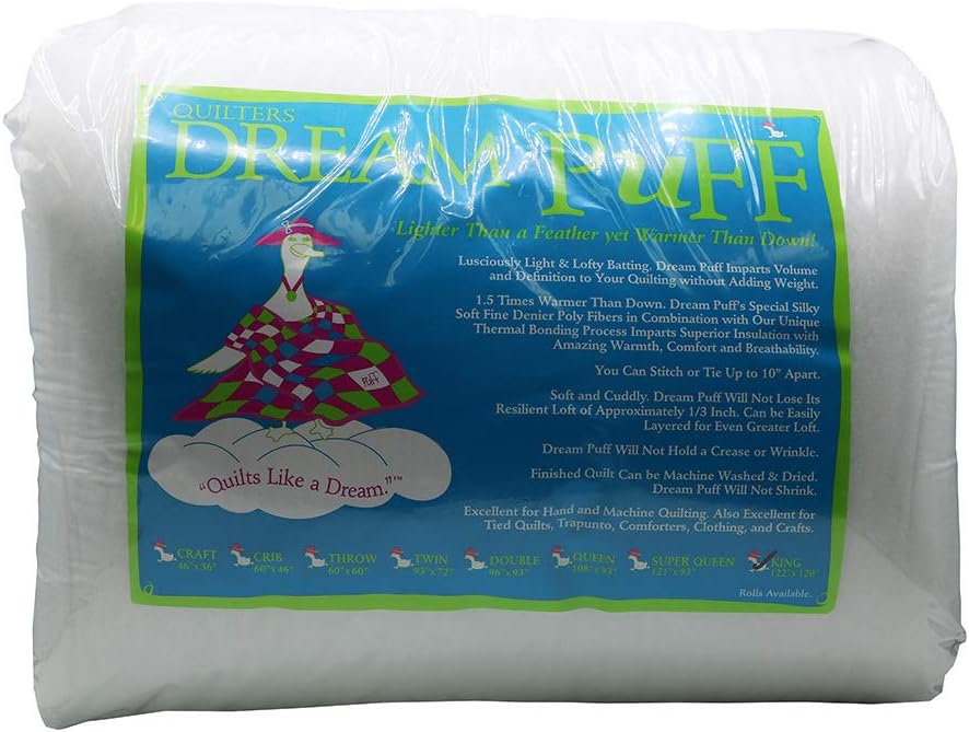 Amazon.com: Quilters Dream Puff White Poly King Batting