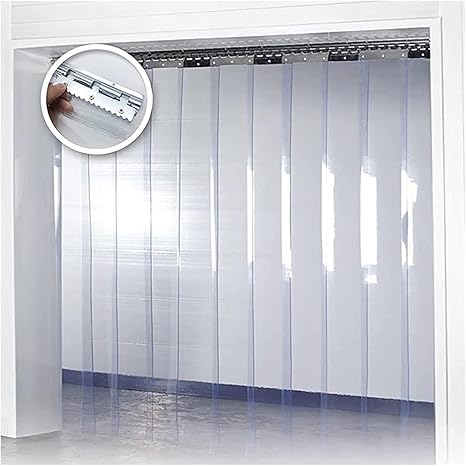 PVC Strip Curtain Slats - Waterproof Transparent Plastic Door Curtains ...