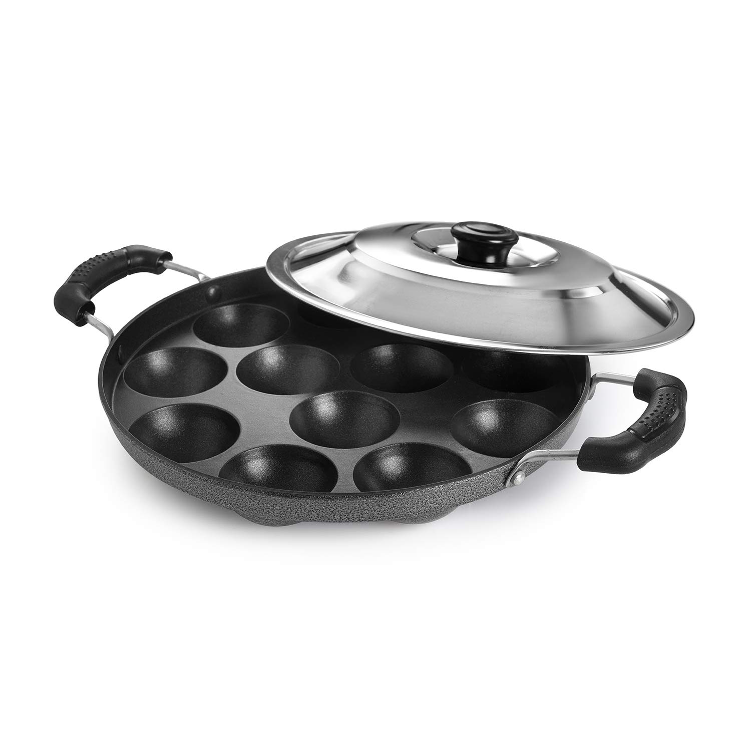 Buy Paniyaram Appam Pan With Lid Paniyarakkal Appe Ponganalu Pan buy-paniyaram-appam-pan-with-lid-paniyarakkal-appe-ponganalu-pan