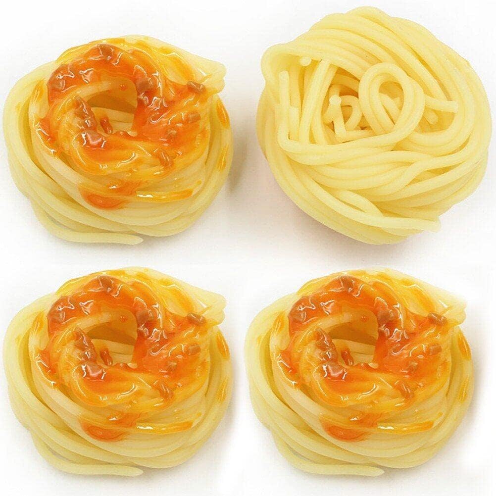 vepoty Falso Cibo Artificiale Modello di Pasta 4 Pezzi Spaghetti ...