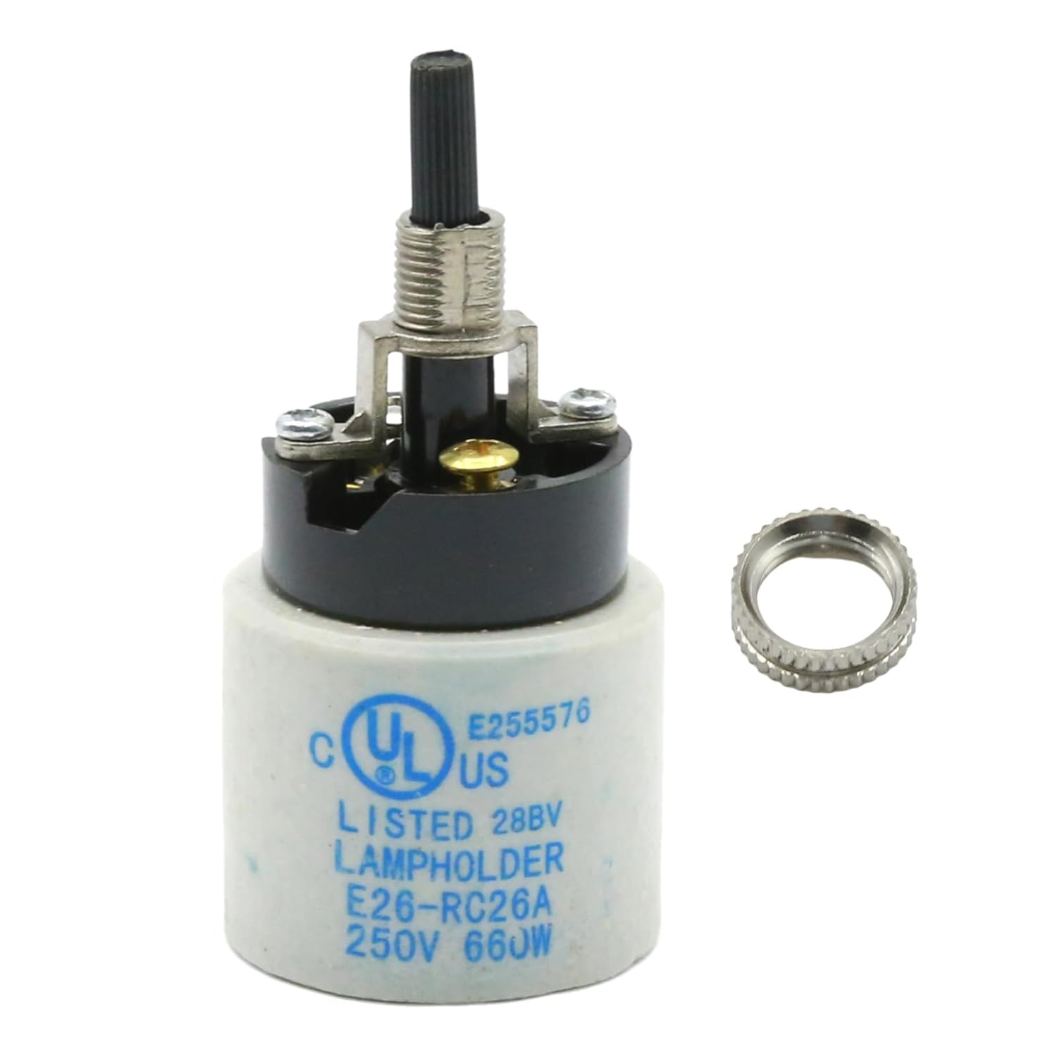 Zreneyfex Rotary Lamp Switch Replacement with Socket Holder 660W 250V ...