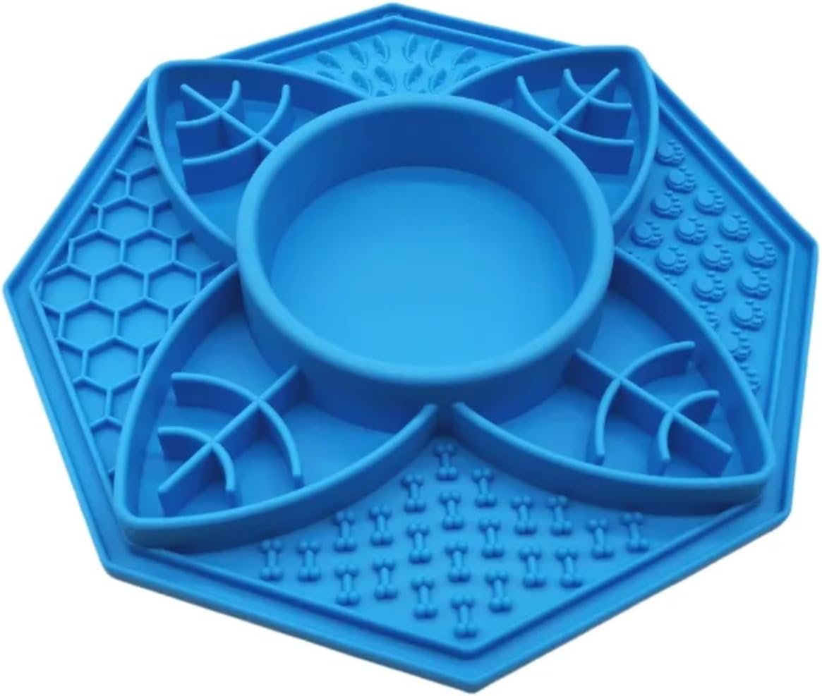 Amazon.com: ZONDOVA Octogon Shaped Dog Flower Lick Mat Pet Bowl Lick ...