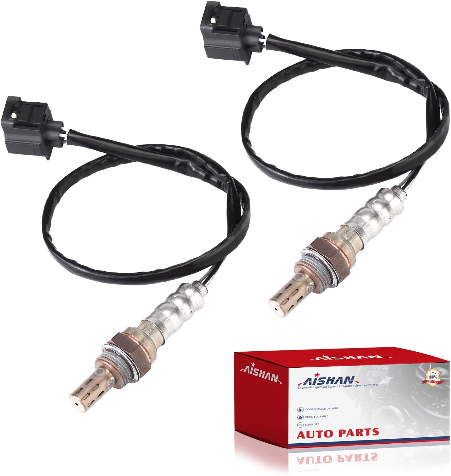 AISHAN 2 sensores de oxígeno O2 aguas arriba/abajo compatibles con ...