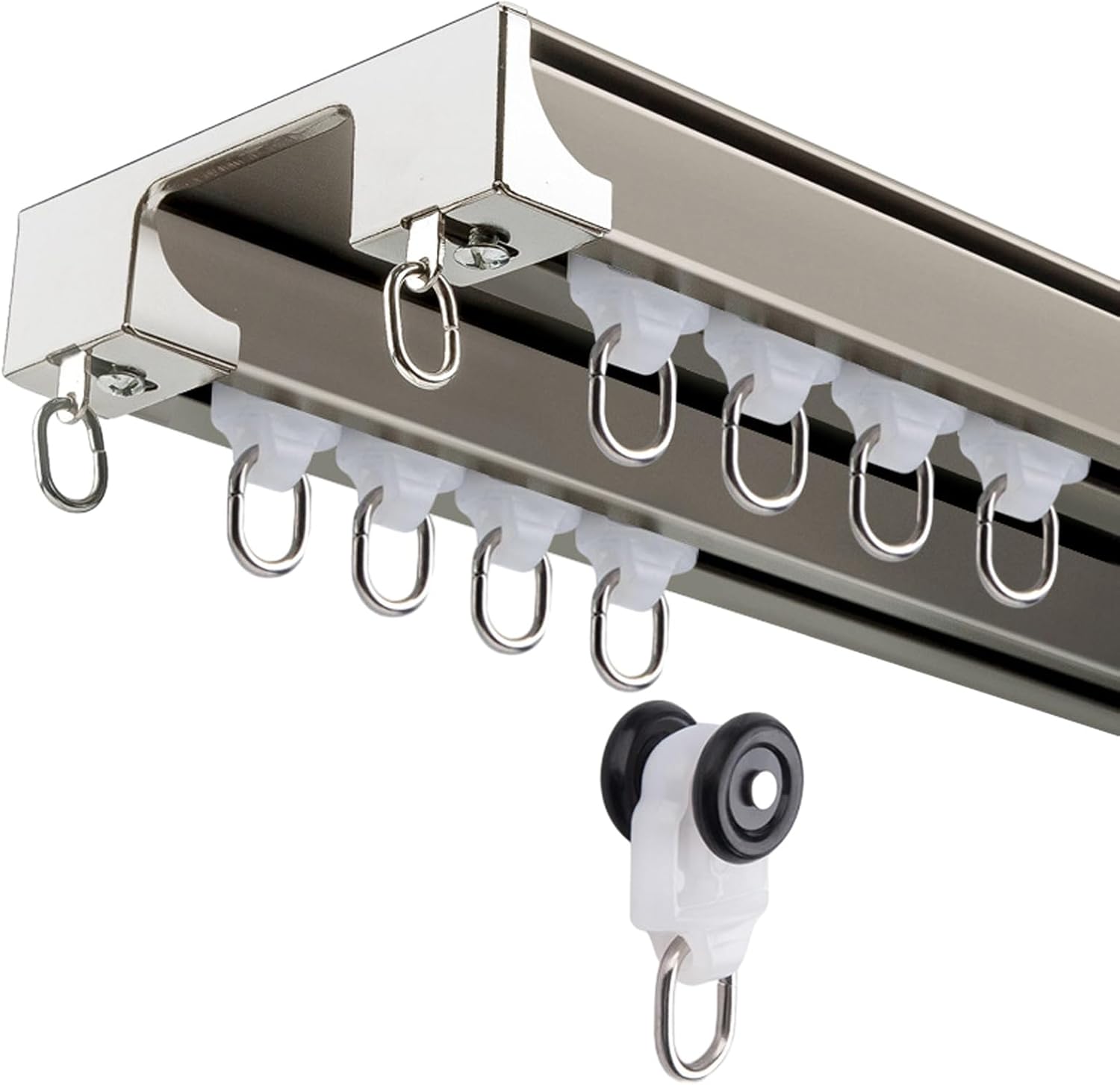 Amazon.com: Aluminium Curtain Rail Ceiling Track Heavy Duty Double ...