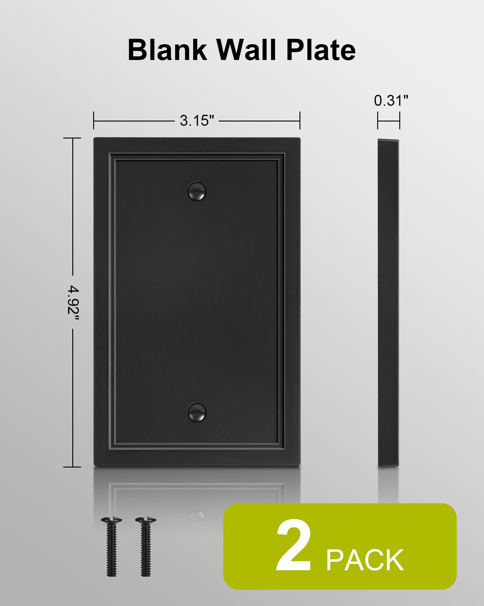 Snapklik.com : TREEWELL 2-Pack Blank Outlet Cover Wall Plate, Natural ...