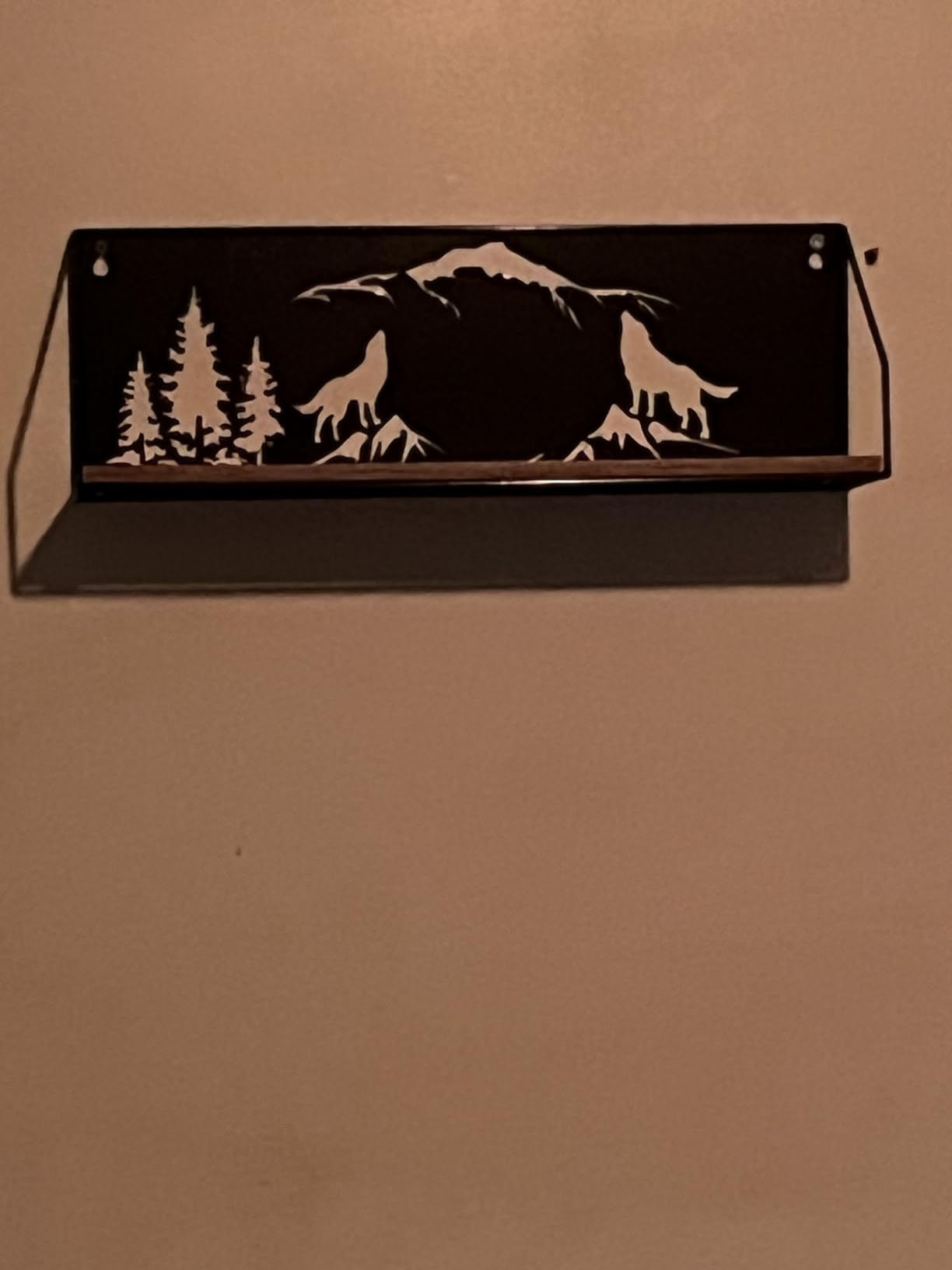 Giftgarden Floating Shelves with Unique Adorable Bears Cutouts, Rustic ...