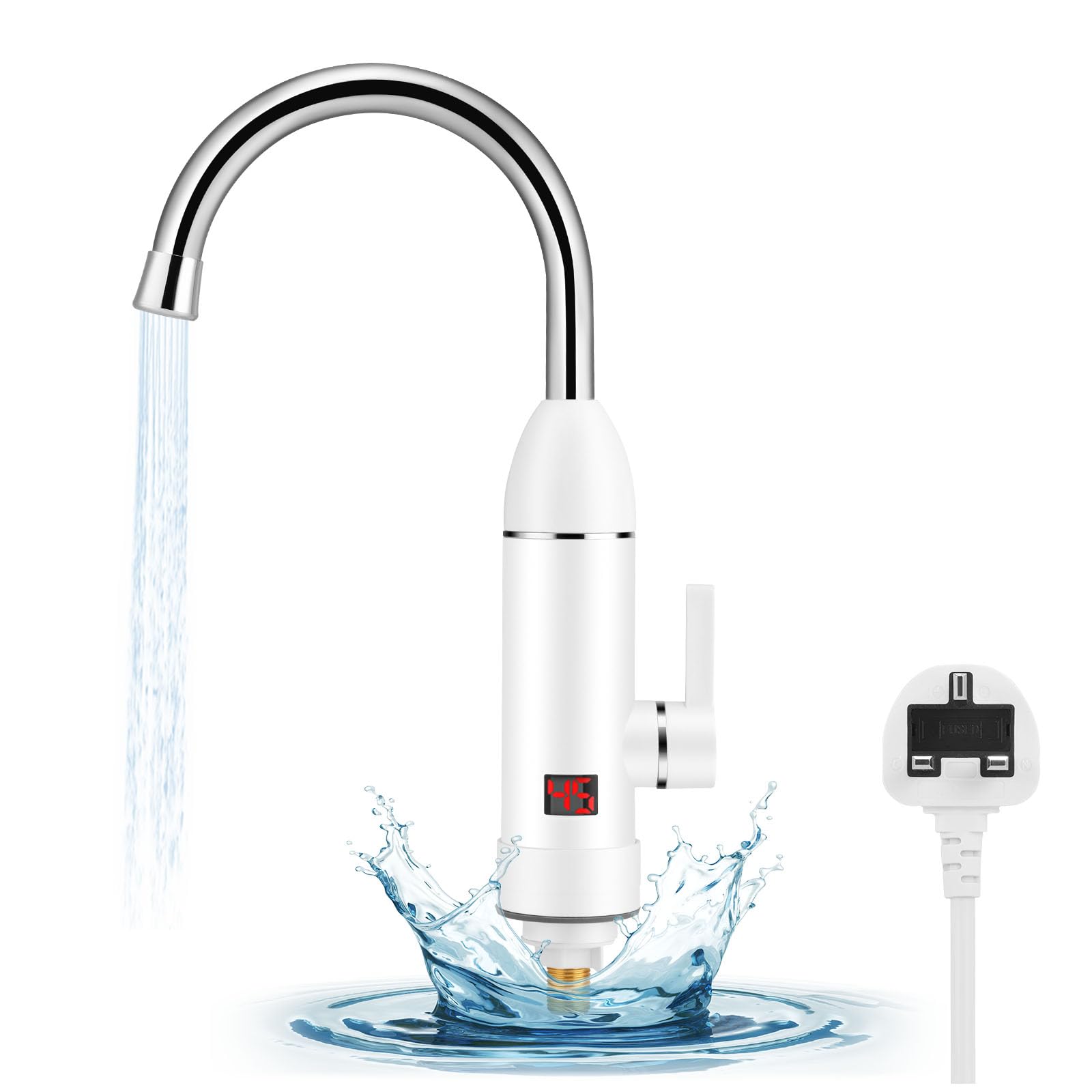 Instant Hot Water Tap, 3000w 220v Boiling Water Tap with Led Screen to ...