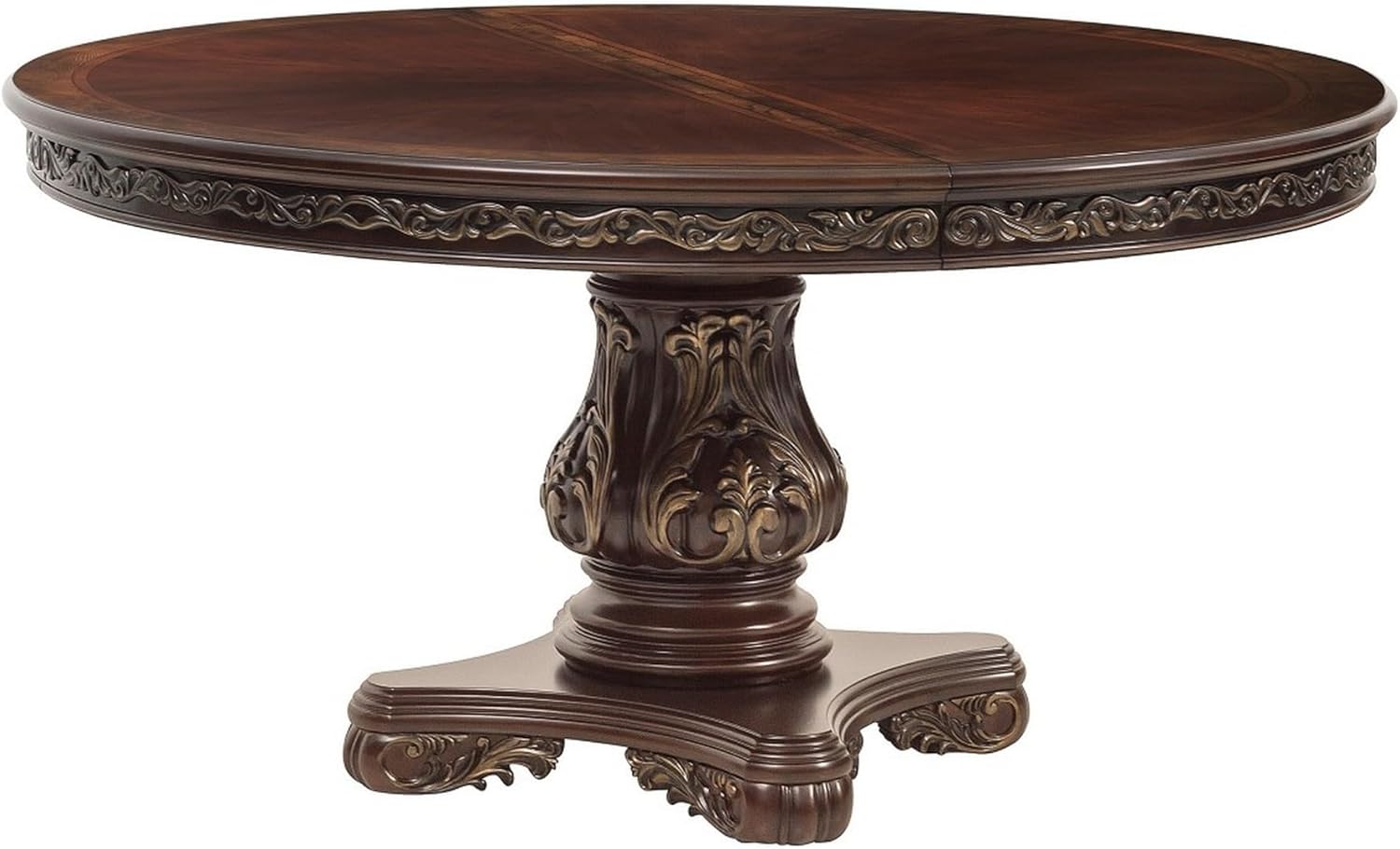 Amazon.com - Benjara Ellie 60-76 Inch Round Extending Dining Table ...