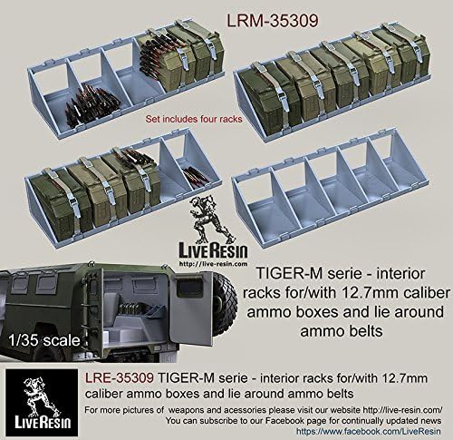 Amazon.com: Live Resin 1:35 Tiger-M Interior Racks 12.7mm Ammo Boxes ...