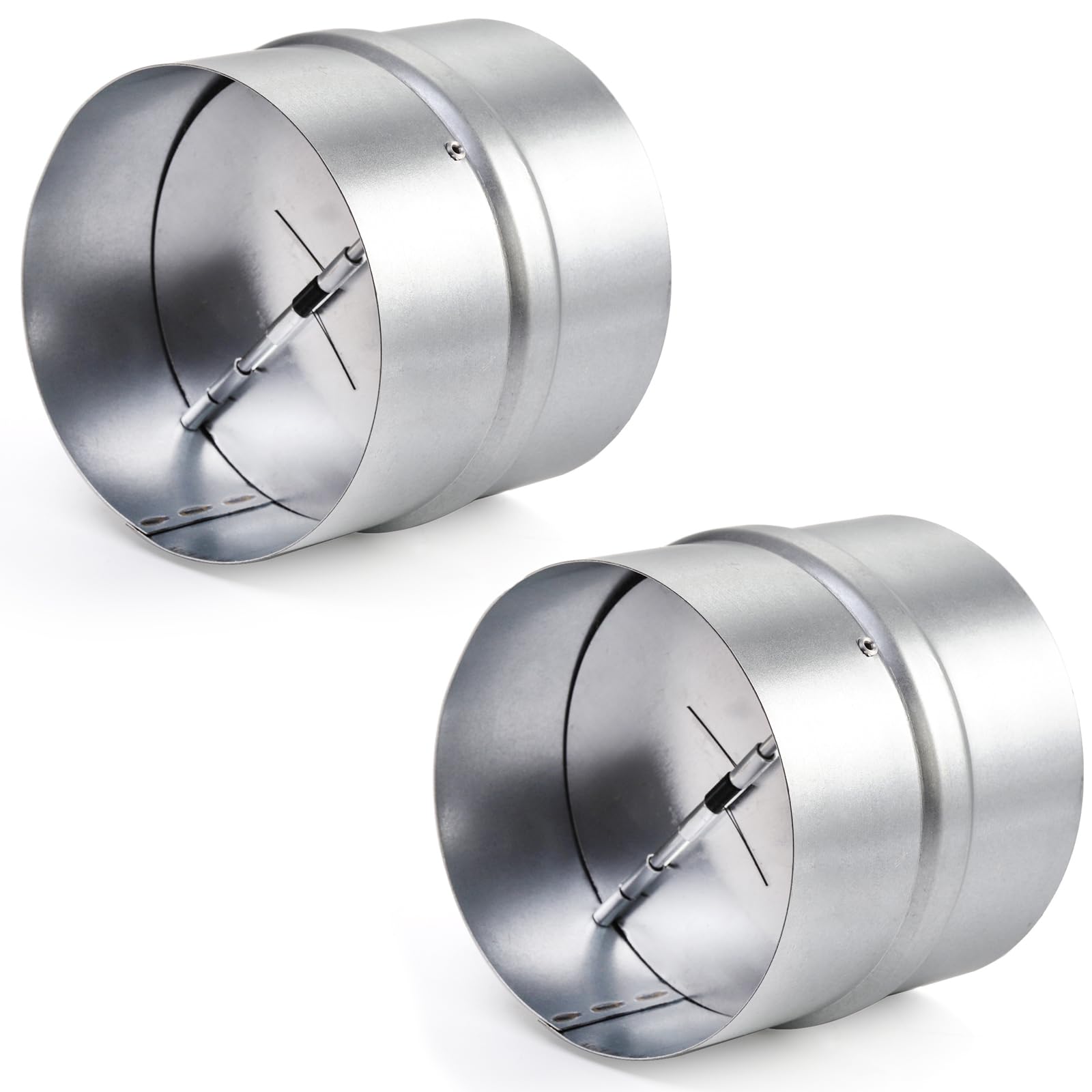 SOUJOY 2 Pack 4 Inch Backdraft Damper, One-Way Airflow Duct Damper ...