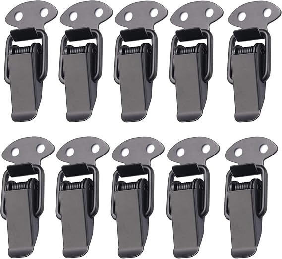 Black Spring Hasp, 10 Pcs Stainless Steel Spring Hasp, Toggle Latch ...