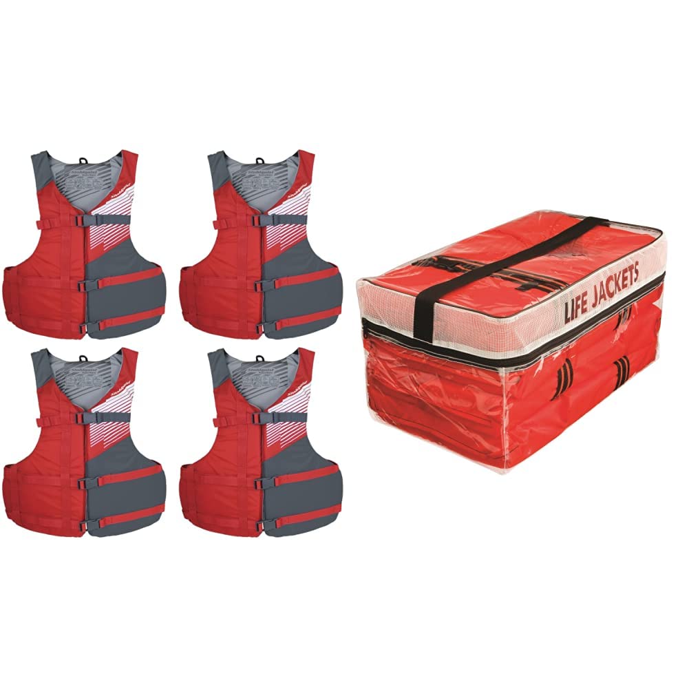 Amazon.com : Stohlquist Fit Adult PFD Life Vest | Pack of 4 | Coast ...