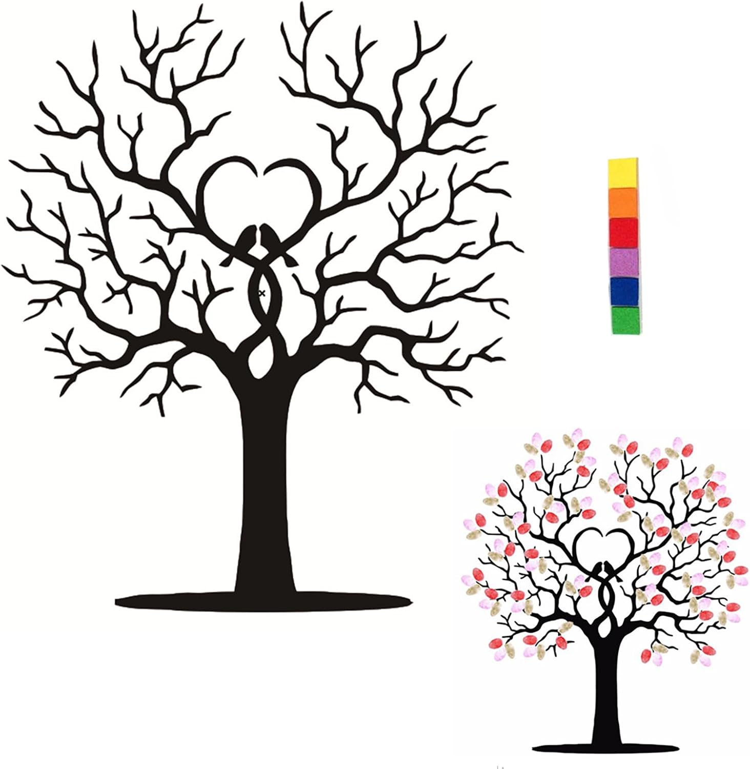 Amazon.com: Lrioehny Signature Keepsake Fingerprint Tree - DIY ...