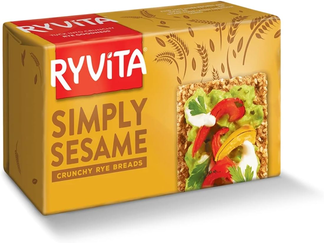 Ryvita Sesame Crispbread | Healthy Snack | High in Fibre | 16 PACKS of ...