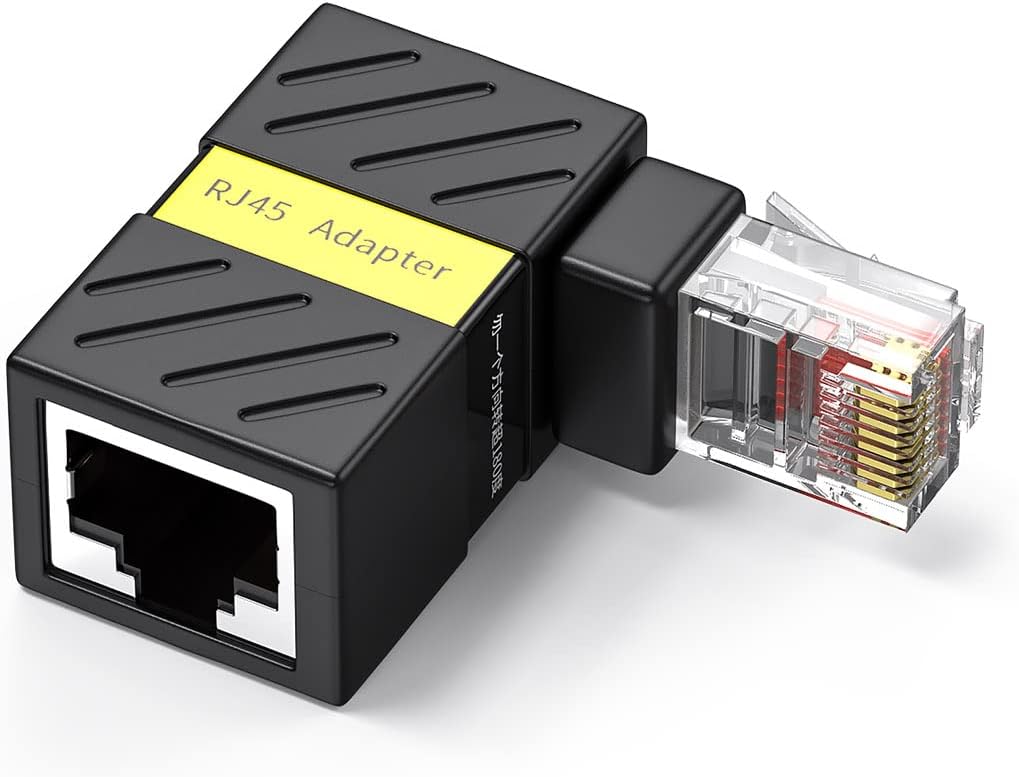 Adaptador extensor Ethernet de ángulo recto de 90 grados de rotación de ...