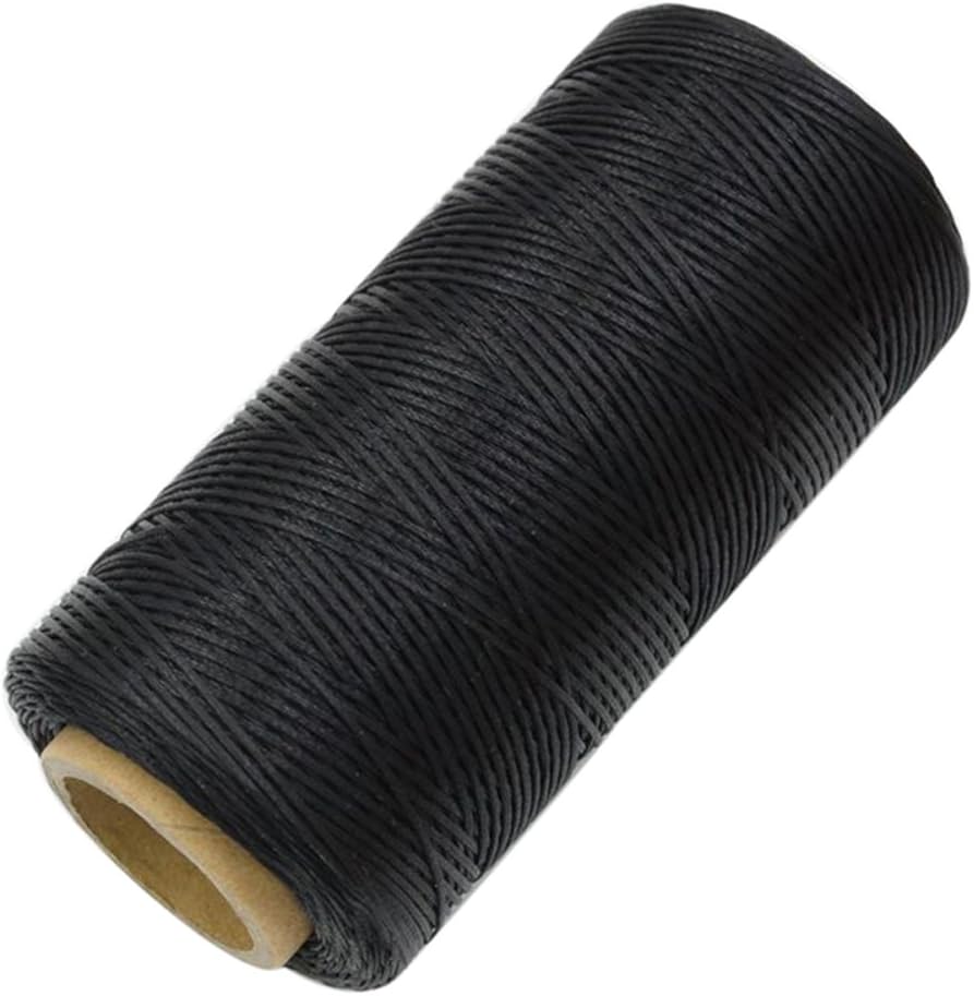 260m 150D 1mm Leather Sewing Waxed Thread Cord, 284 Yards Long Flat ...