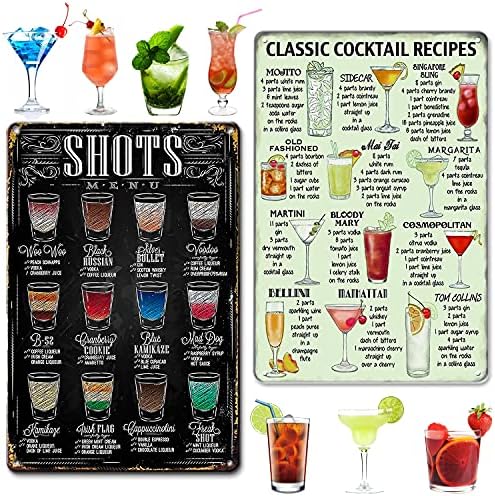 New 15x20cm Classic Rum Cocktail recipe metal advertising wall sign ...