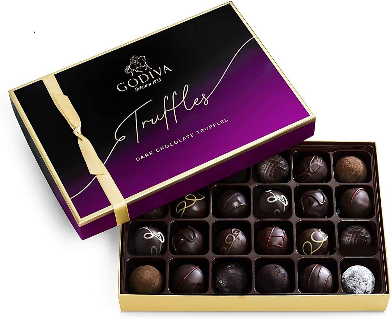 Godiva Chocolatier Trufas De Chocolate Amargo Caja De Regalo De Chocolate Surtida, 24 U ...