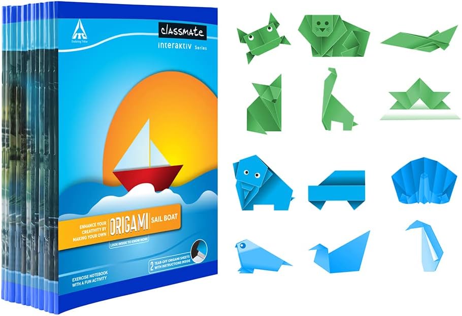 Classmate Origami Longbook - Unruled,272 X 167Mm, 172 Pages, Pack Of 12 ...