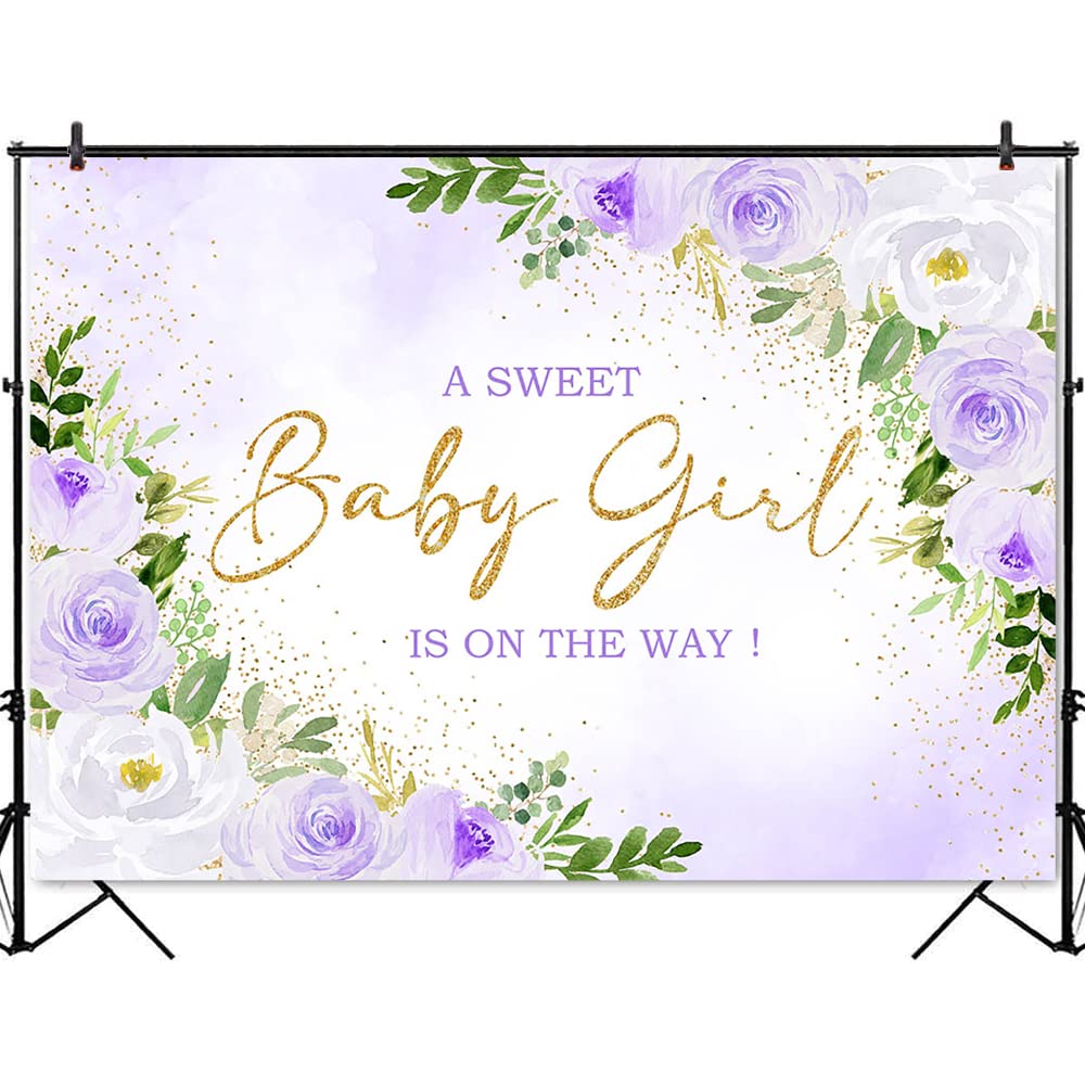 Purple Baby Girl Background