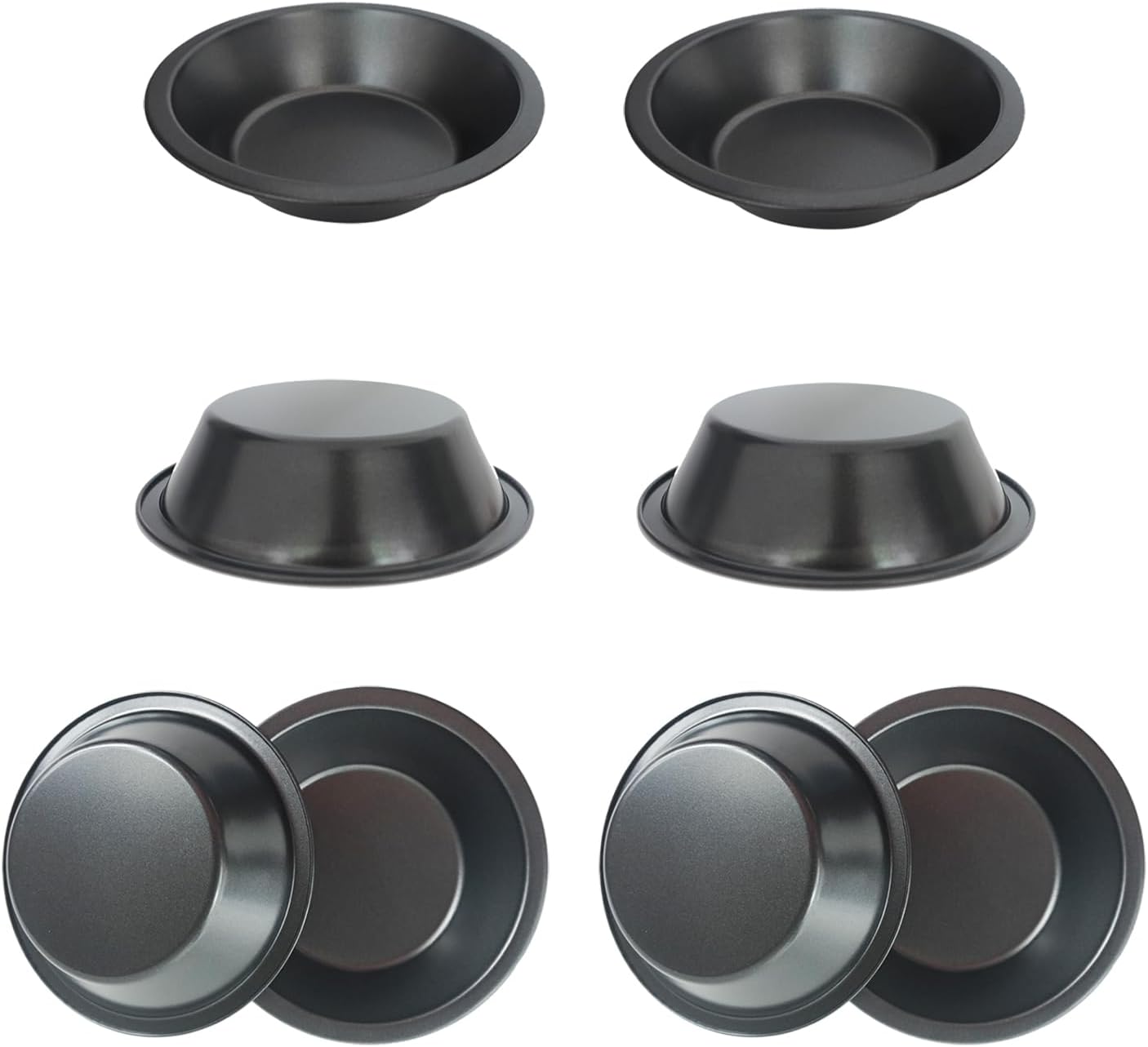 Amazon.com: Proshopping 8 PACK Mini Pie Pans 5 Inch, Small Round Metal ...