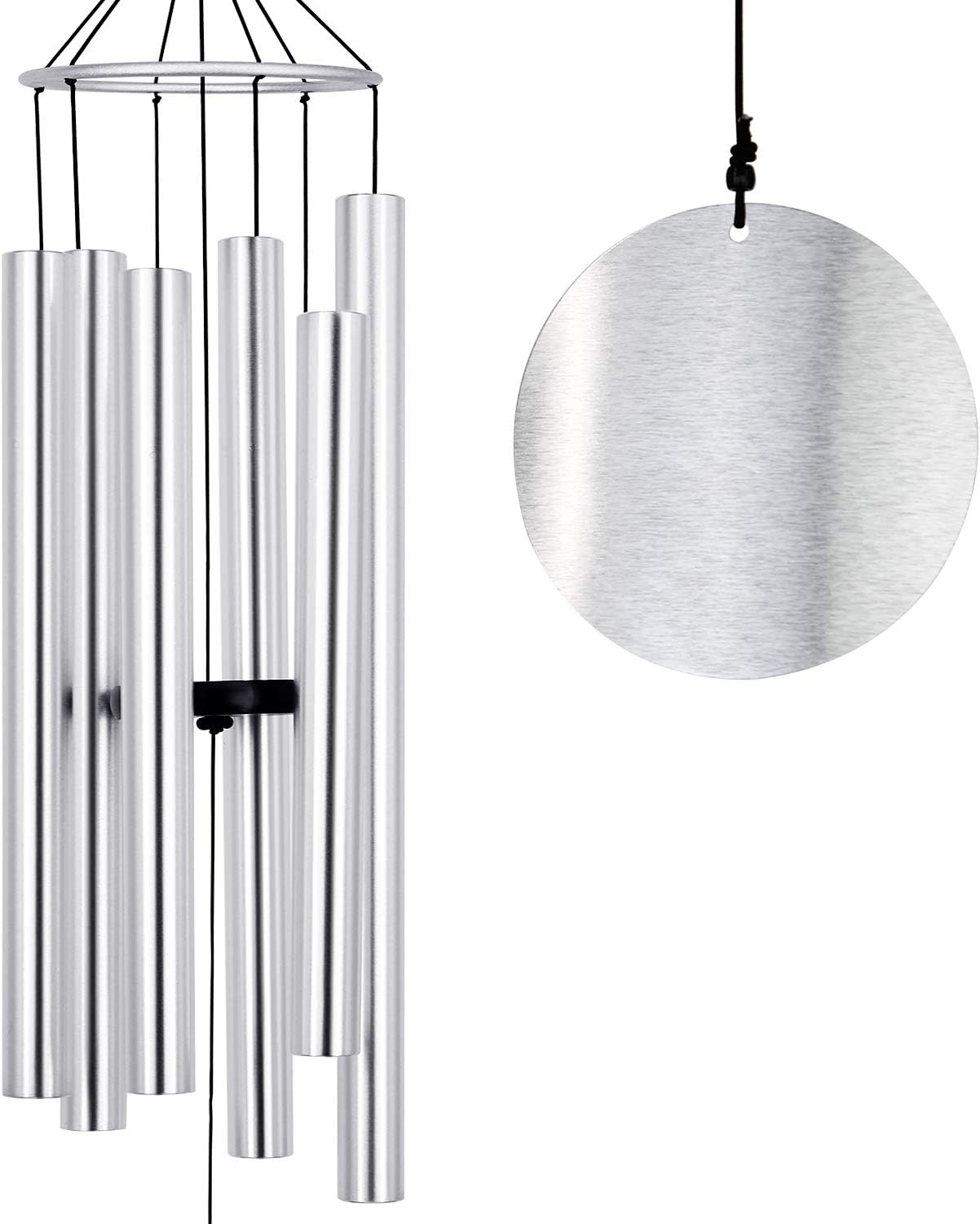 Amazon.com : ASTARIN Premium 45-Inch Deep Tone Wind Chimes with 6 Metal ...