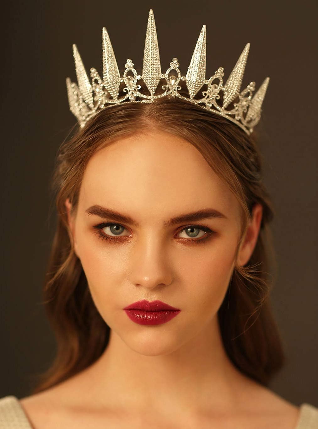 Amazon.com : SWEETV Baroque Wedding Tiara for Women, Silver Pageant ...