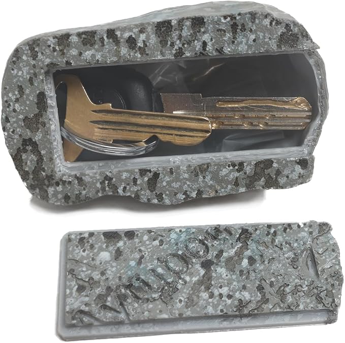 Spare Key Hider Rock - Hide a Key Outside in a Real-Looking Stone, Key ...