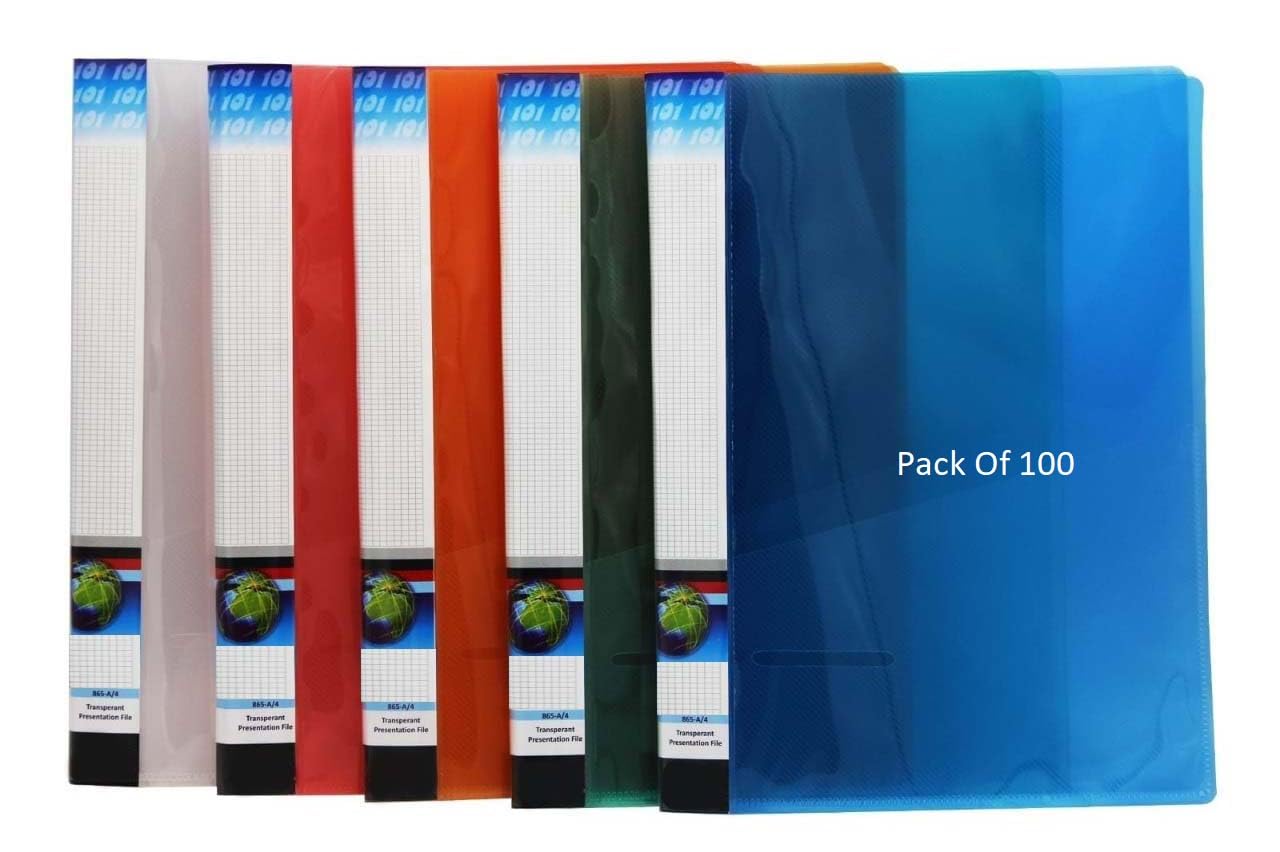 Shining Zon A4 Size Multicolour Report File Folder with Plastic Clip ...