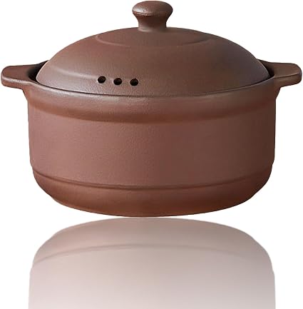 Amazon.com: Natural Terracotta Casserole with Lids Clay Pots for ...