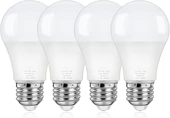 ASOMST 4-Pack A19 Light Bulbs, 100W Equivalent LED Bulb, Neutral White ...