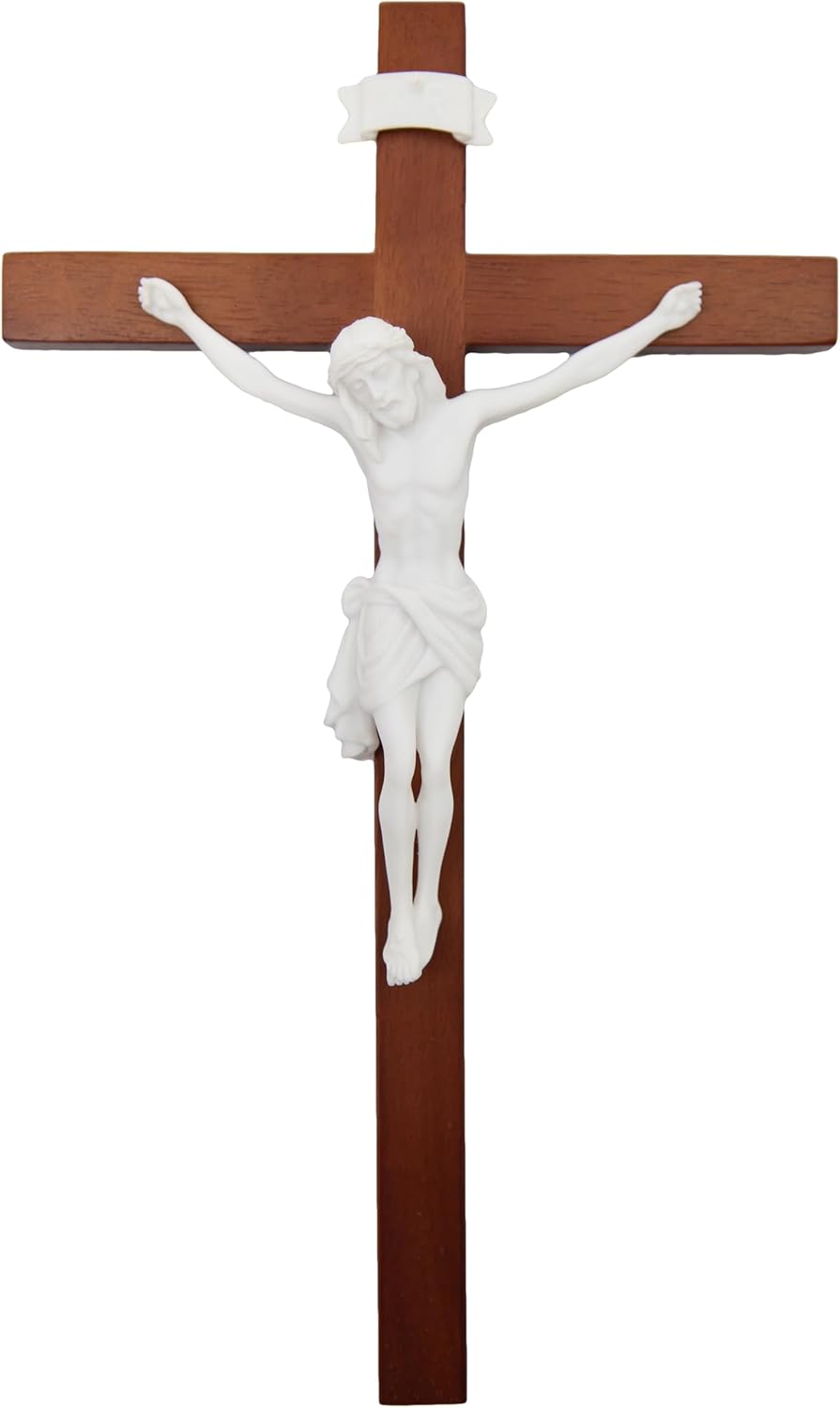 Amazon.com: Vittoria Collection 13.75" Cherry Wood Crucifix Wall Cross ...