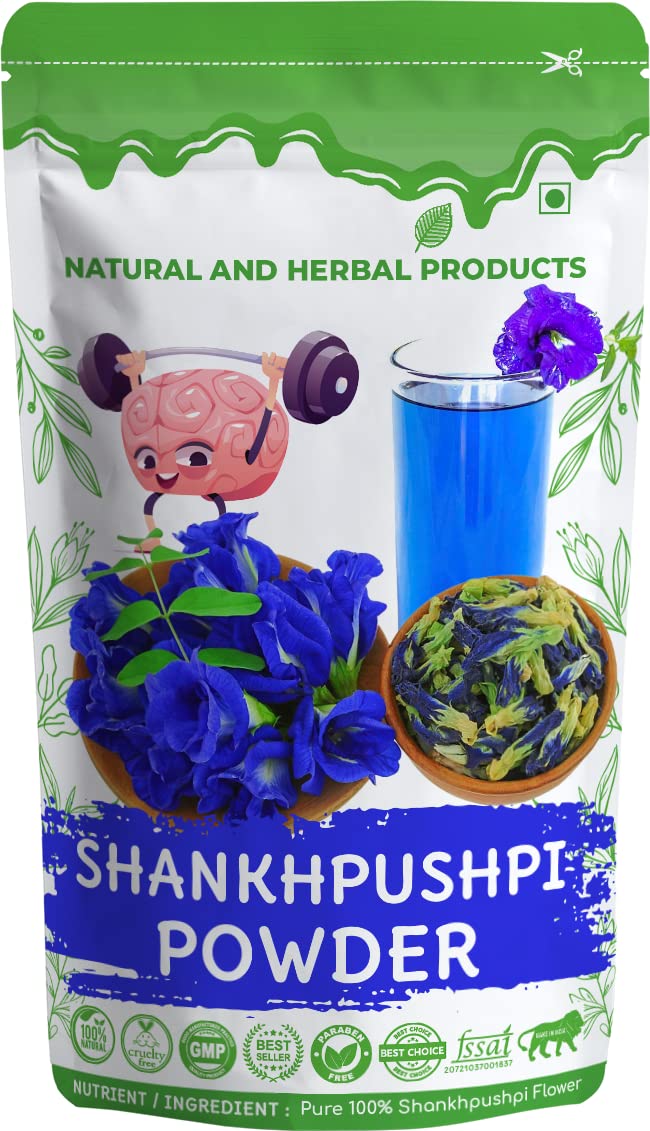 Shankhpushpi Powder for Hair, Eating, Drinking, Brain, Memory, Kids ...