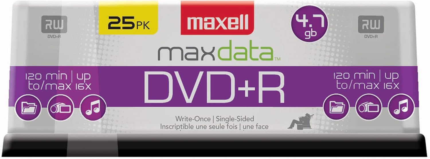 Amazon.com: Maxell 639011 4.7Gb Dvd+R Spindle : Electronics