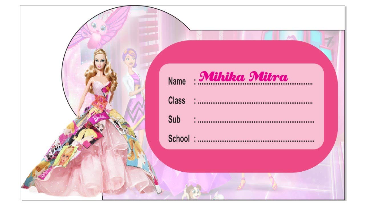 DPC - Personalized School Name Slips,Adhesive Sticker for notebooks ...