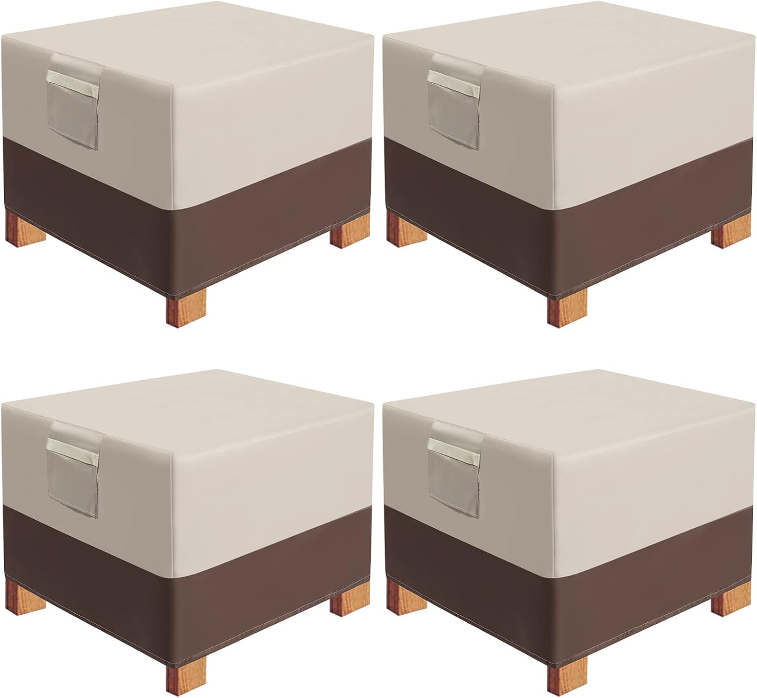 Amazon.com: Geetery 4 Pack Waterproof Patio Ottoman Chair Cover, 25"x25 ...