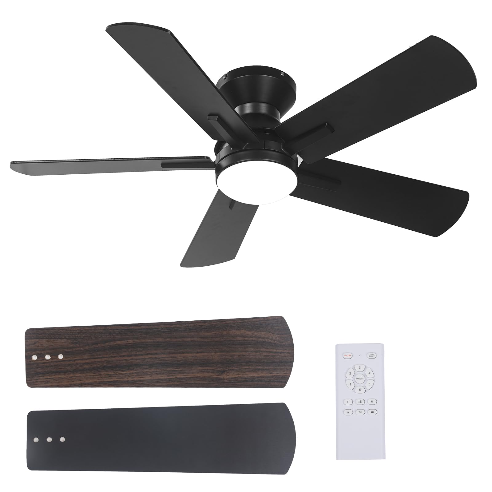 Amazon.com: Tinxumb 42" Ceiling Fans with Lights and Remote, Low ...