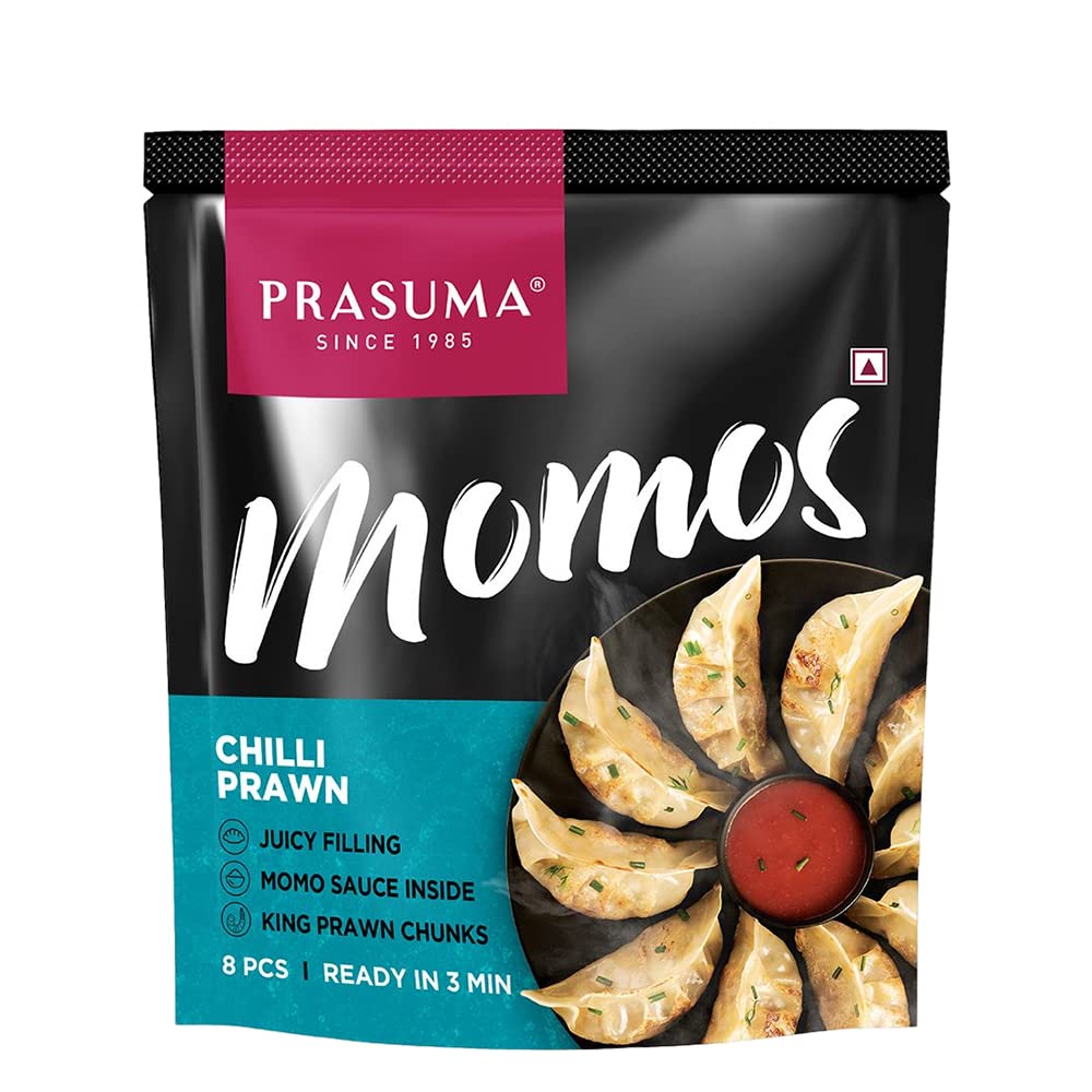 Prasuma Chilli Prawn Momos (8 Pcs) : Amazon.in: Grocery & Gourmet Foods