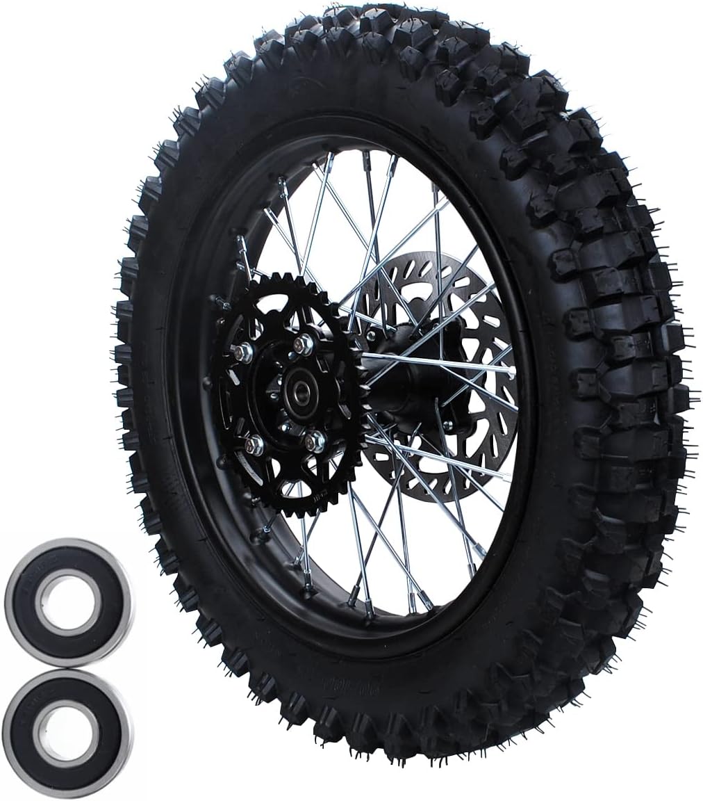 Amazon.com: Dirt Bike Tires, 14 inch Rear Bike Wheel Rim Tire Rear Back ...