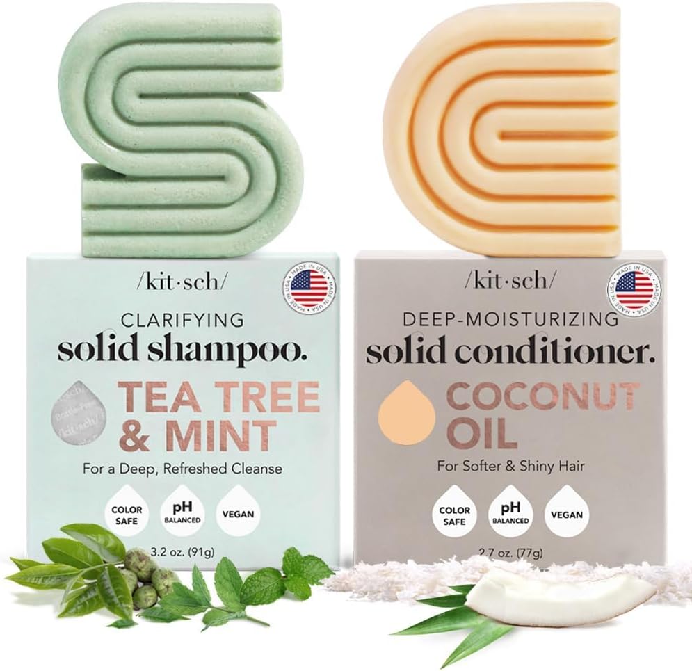 Amazon.com : Kitsch Castor Oil Shampoo + Coconut Oil Conditioner and ...