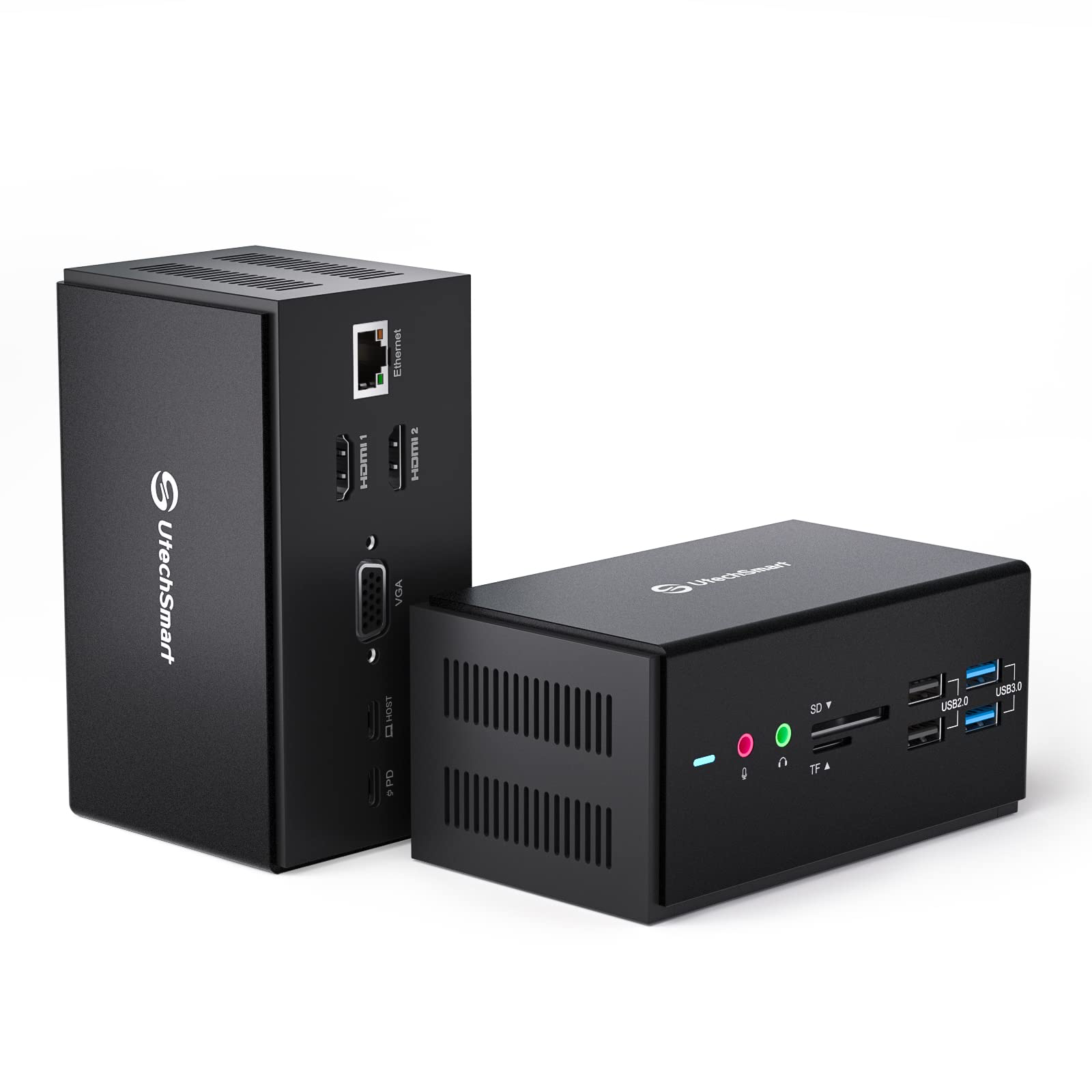 Amazon.com: UtechSmart DisplayLink Docking Station, 14 in 1 Laptop USB ...