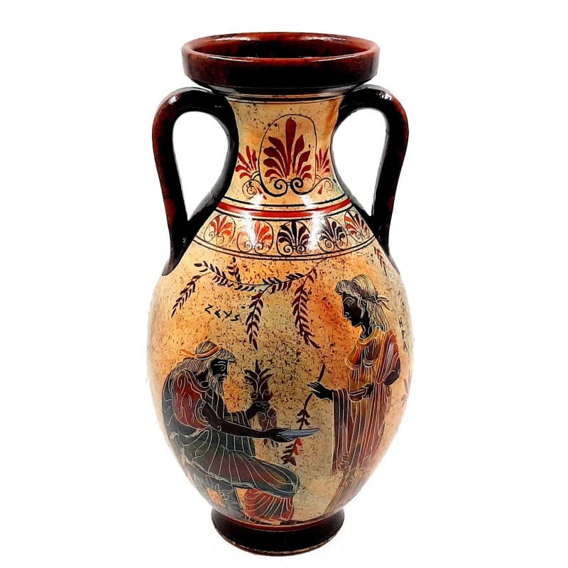 Amazon.com: Ancient Greek Pelike,Pottery Vase 31cm,God Zeus with Hera ...