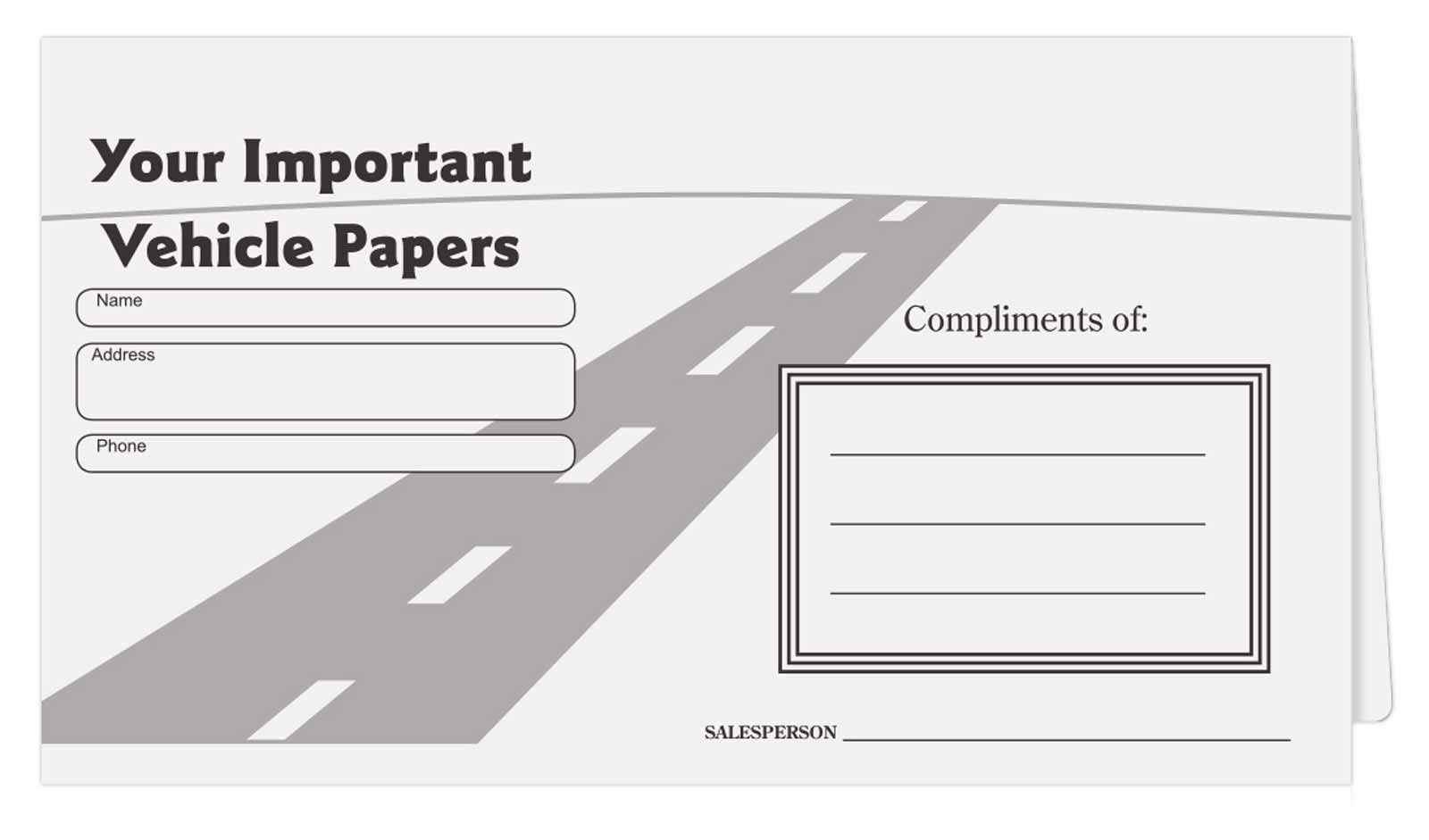 Amazon.com : Vehicle Papers Wallets - Car Document Holders - Black (50 ...