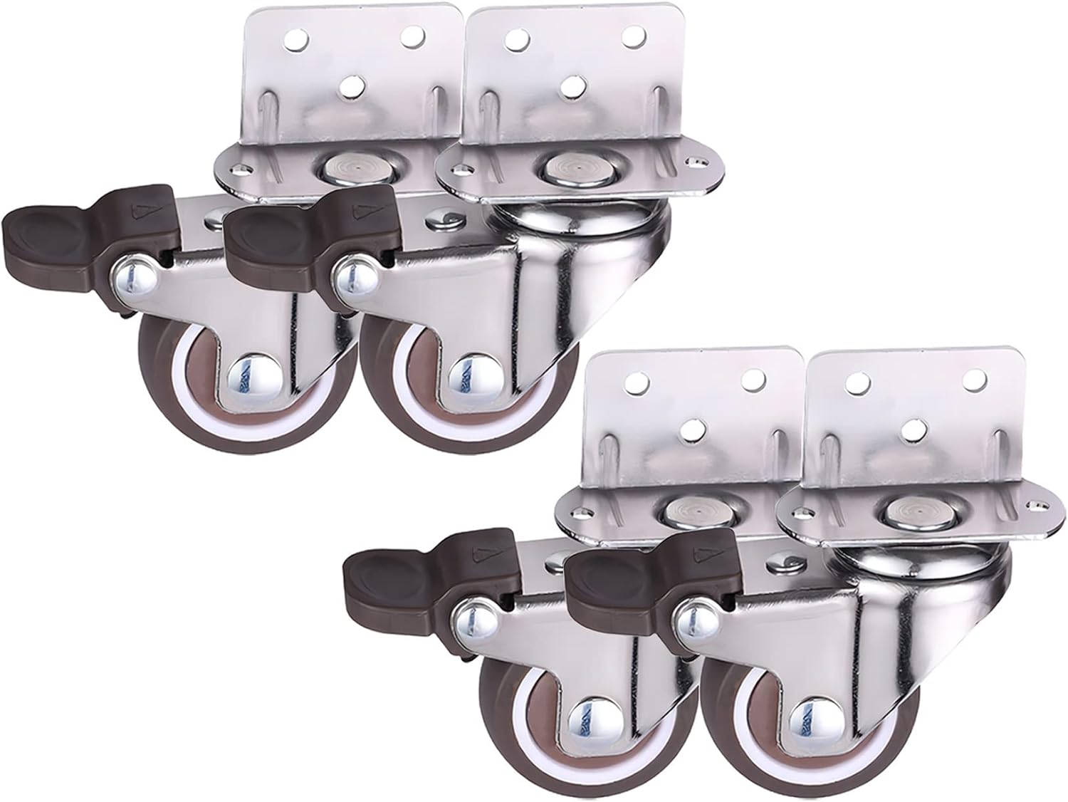 Amazon.com: ESOYAWE No Noise Silent L- Shaped Swivel Caster Wheel 1" 1. ...