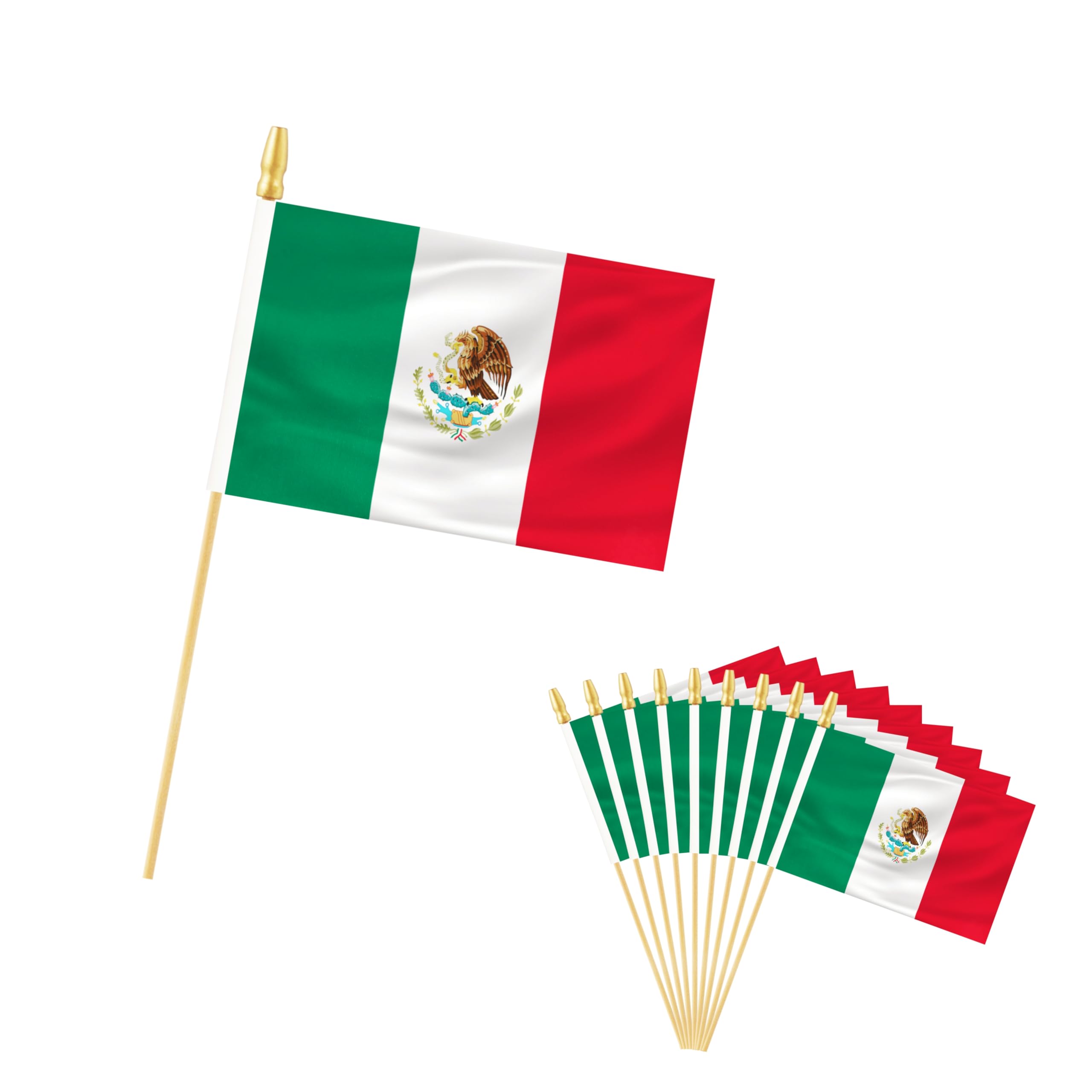 Amazon.com : Rotenl 25 Pack Mexico Small Mini Flags, Hand Held Mexican ...